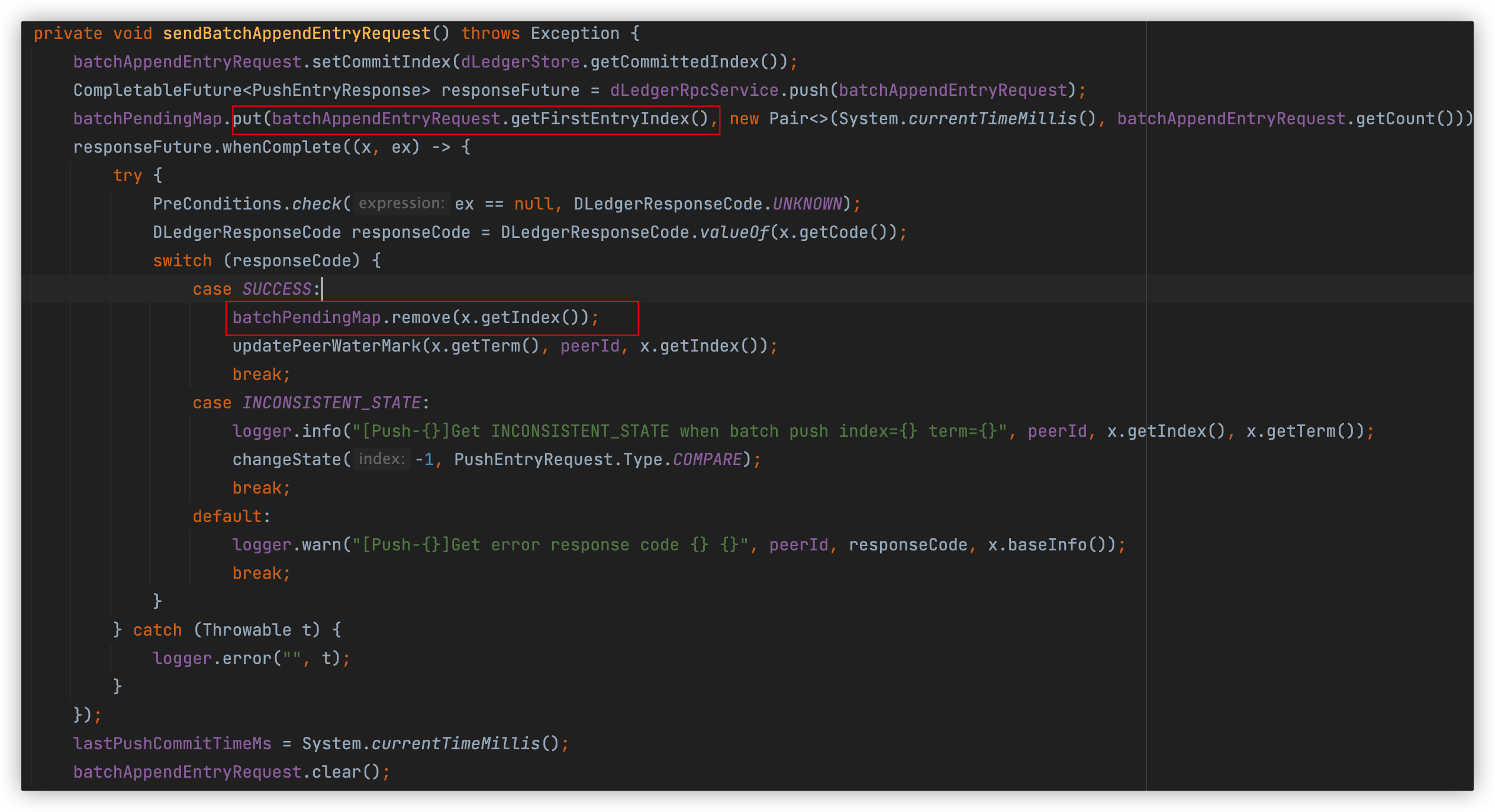 [Question] Why it is getLastEntryIndex in buildBatchAppendResponse? · Issue #136 · openmessaging ...