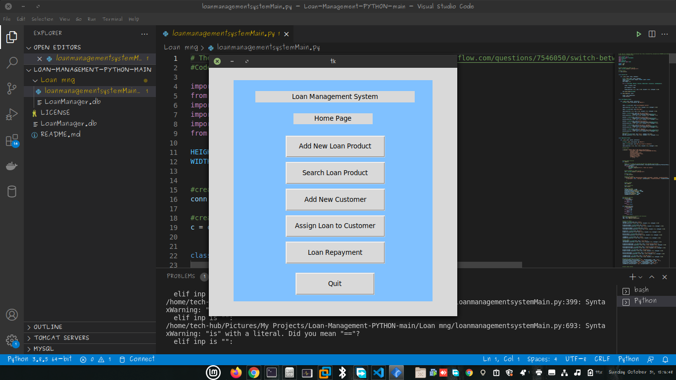 GitHub - Joel-12/Loan-Management-PYTHON