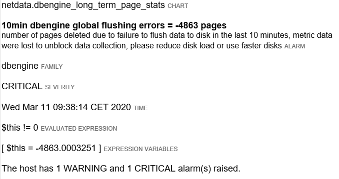 Repeated dbengine global flushing errors for statsd · Issue #8384 · netdata/netdata · GitHub