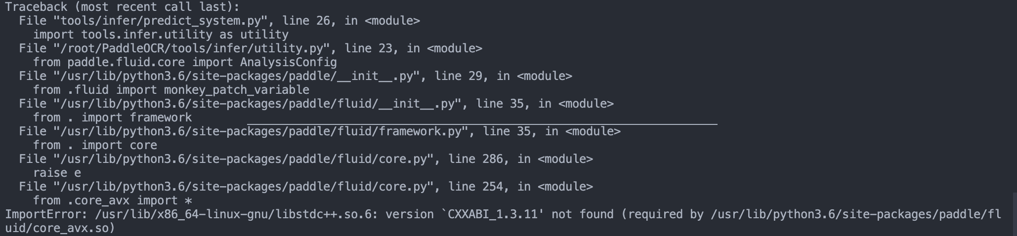 quick start 尝试出现问题 · Issue #1519 · PaddlePaddle/PaddleOCR · GitHub