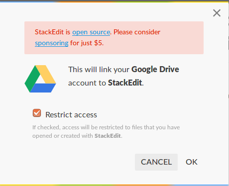 Restrict Access Permissions option for Workspaces · Issue #1313 · benweet/stackedit · GitHub