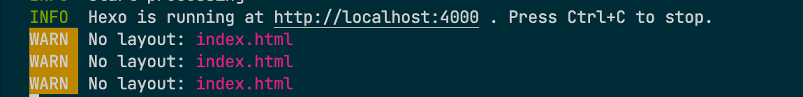 本地测试运行重启后页面一直空白，提示 ： WARN No layout: index.html · Issue #22 · xaoxuu/hexo-theme-resume · GitHub