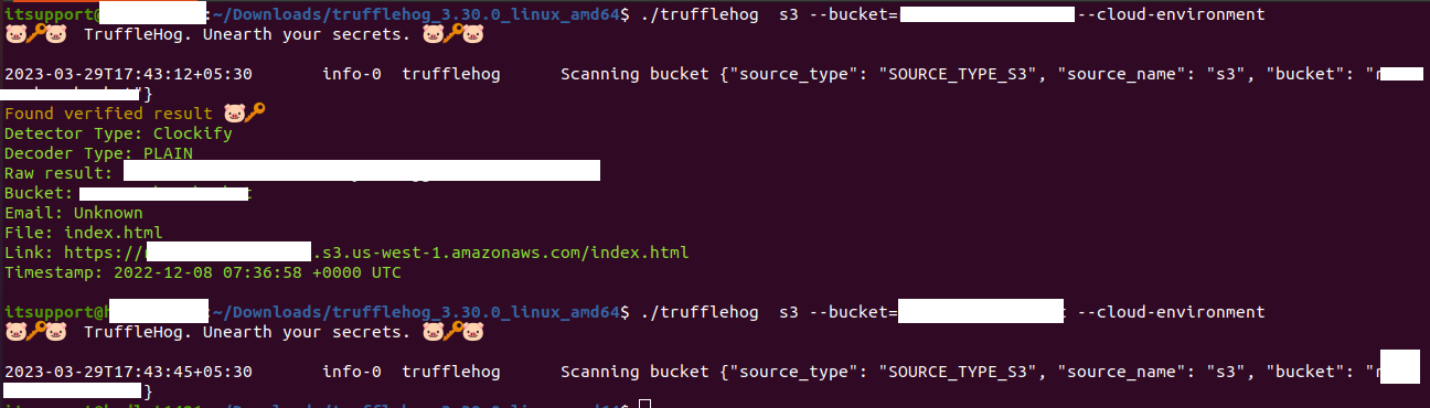 S3 Scan Not Working Properly · Issue #1222 · trufflesecurity/trufflehog · GitHub
