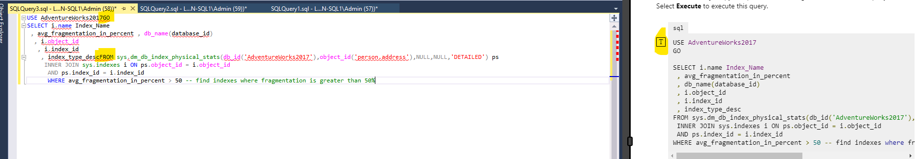 Lab-07-detect-correct-fragmentation-issues: query syntax error due to ...
