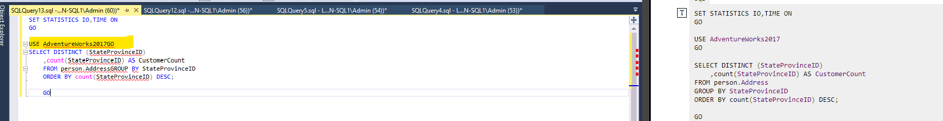 Lab-07-detect-correct-fragmentation-issues: query syntax error due to ...
