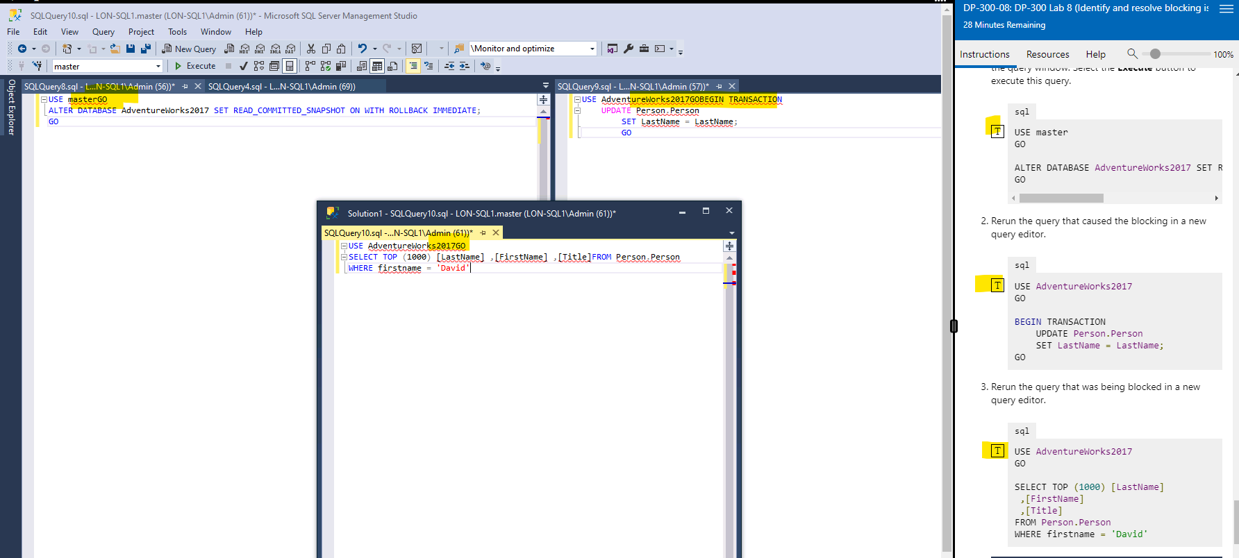 Lab 08 Identify Resolve Blocking Issues Query Syntax Error Due To Auto Type Option Part 2