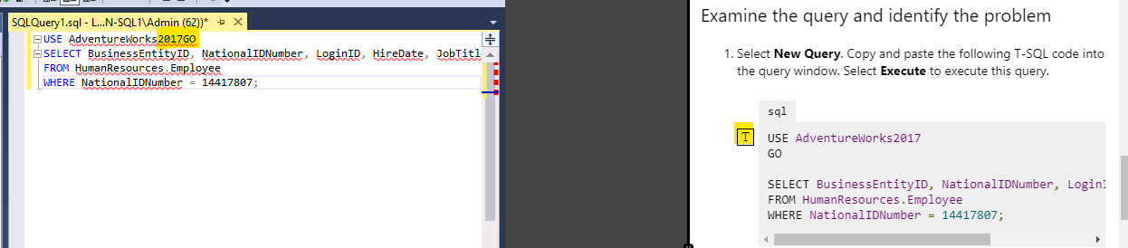 Lab-09-identify-issues-database-design: query syntax error due to auto ...