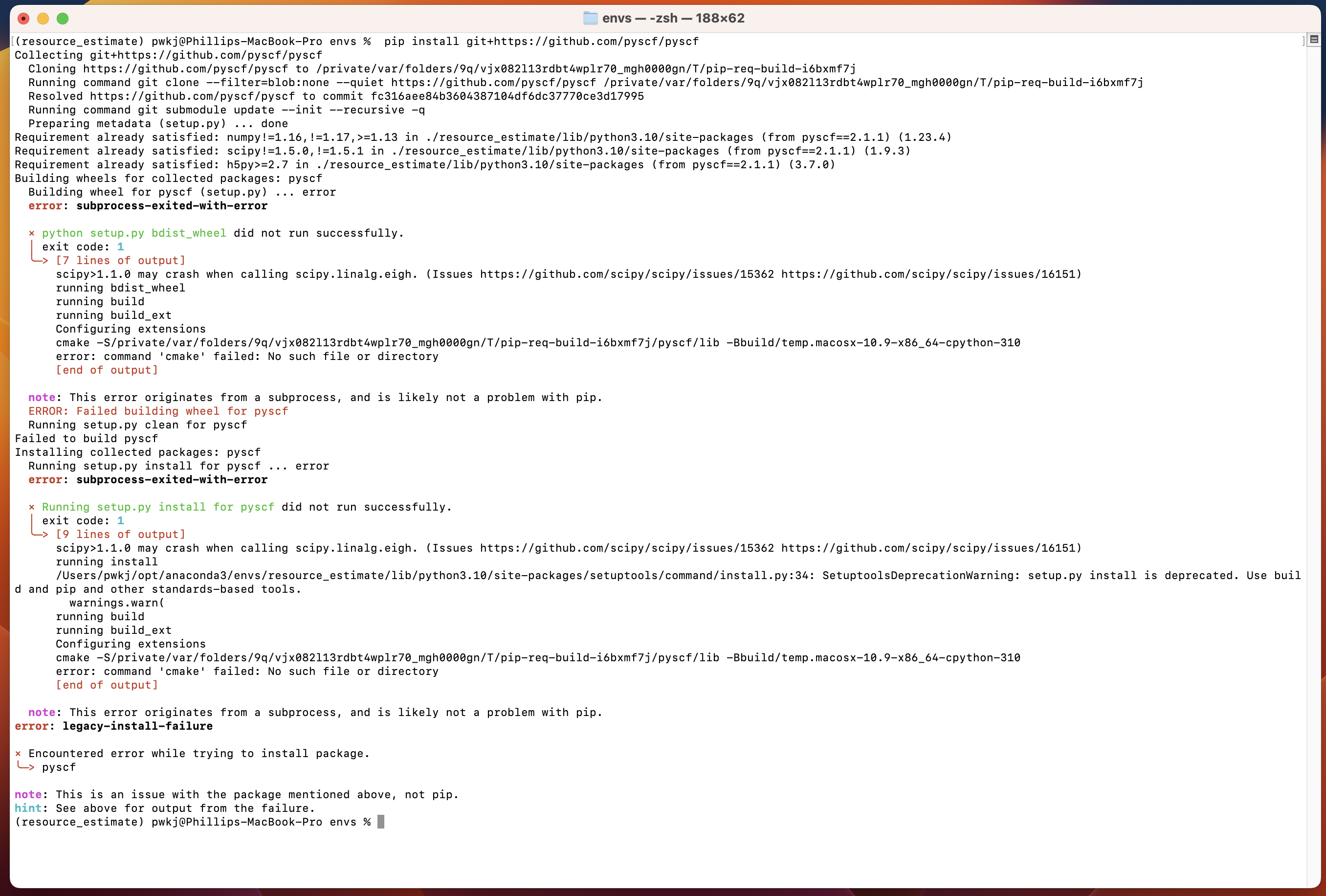 M1 Mac Build From Source Pyscf Incompatible Architecture Have Arm64 Need X86 64