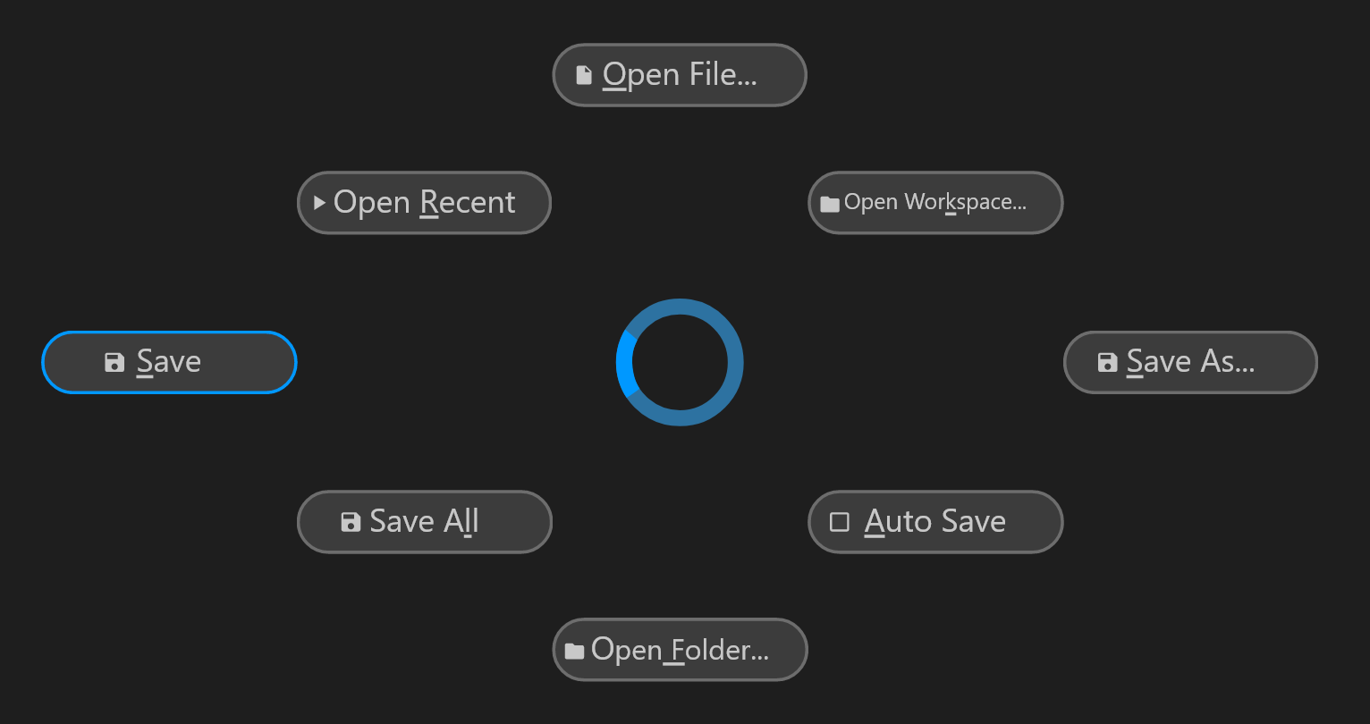 Pie menus for vscode. · Issue #76017 · microsoft/vscode · GitHub