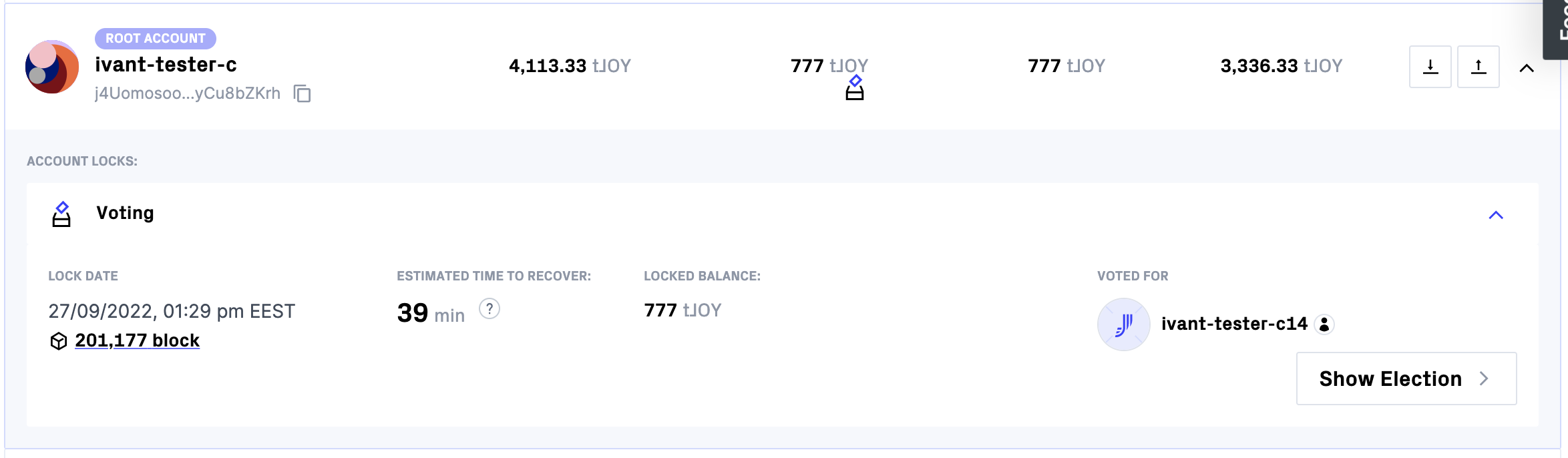 Lock is displayed as unrecovered in Pioneer · Issue #3612 · Joystream/pioneer · GitHub