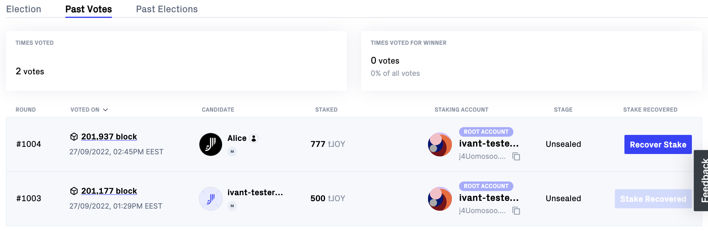 Lock is displayed as unrecovered in Pioneer · Issue #3612 · Joystream/pioneer · GitHub