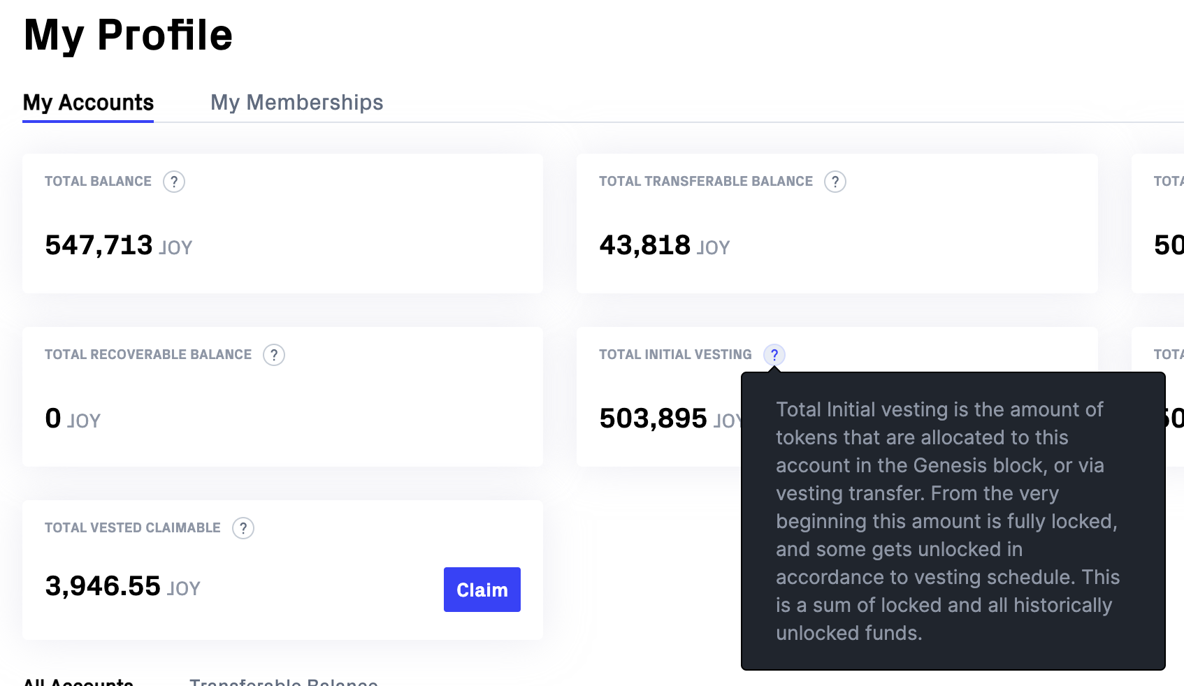 Tooltips for Vesting Lock Widgets · Issue #3836 · Joystream/pioneer · GitHub