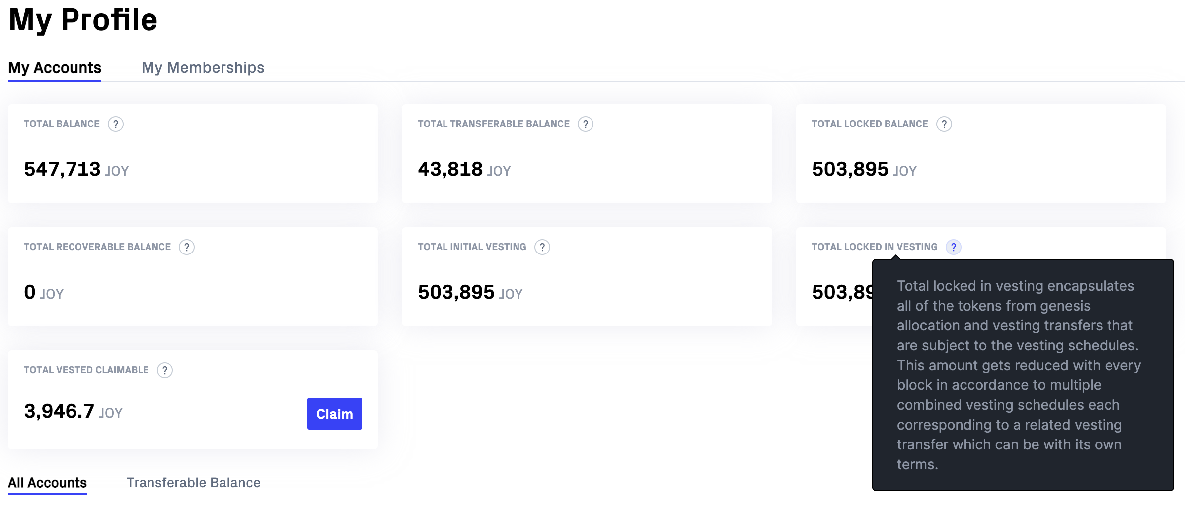 Tooltips for Vesting Lock Widgets · Issue #3836 · Joystream/pioneer · GitHub