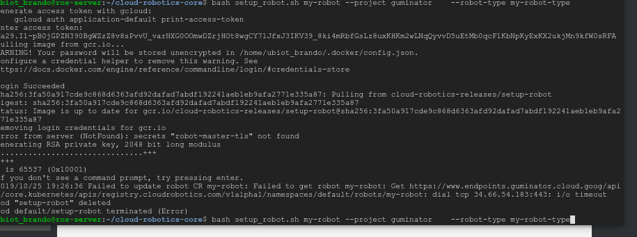 When Try To Ingress De Secret Token In Robot It Get The Following Error Error From Server