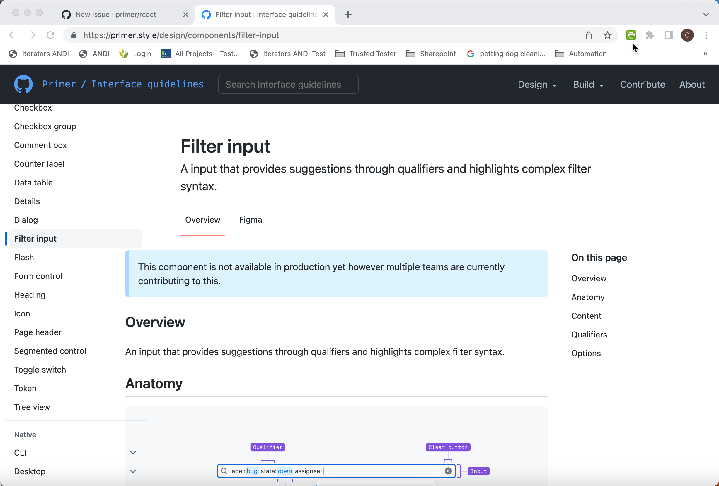 Content collision on https://primer.style/design/components/filter-input · Issue #3013 · primer ...