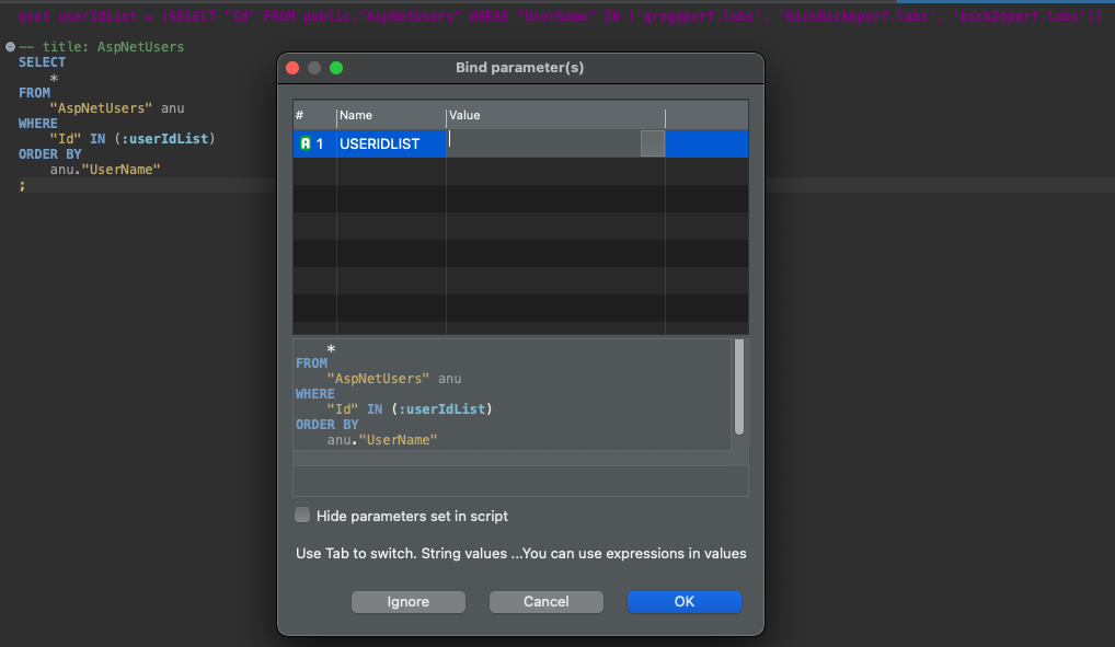 variables don't bind when using lowercase in the naming · Issue #18706 · dbeaver/dbeaver · GitHub