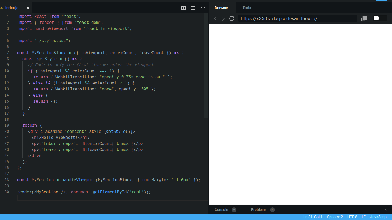 It does not work · Issue #26 · roderickhsiao/react-in-viewport · GitHub