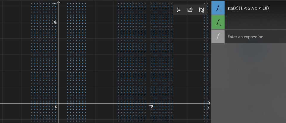 I cannot see "Help" option, Graphing mode: how to specify function domain (say, 1