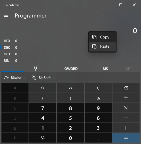 Copy-pasting result computed by the calculator gives "Invalid input ...