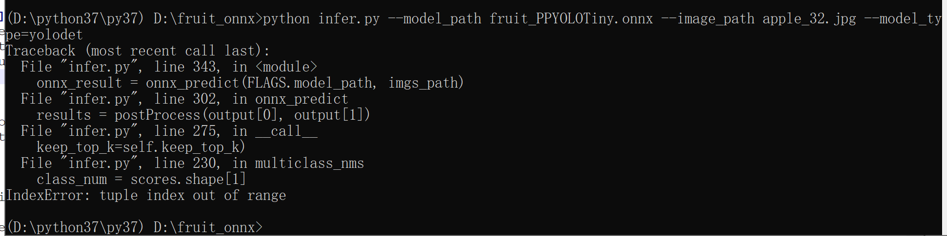 ppyolotiny转换后，使用infer.py有多分类非最大值抑制的数组越界报错 · Issue #1126 · PaddlePaddle/Paddle2ONNX · GitHub