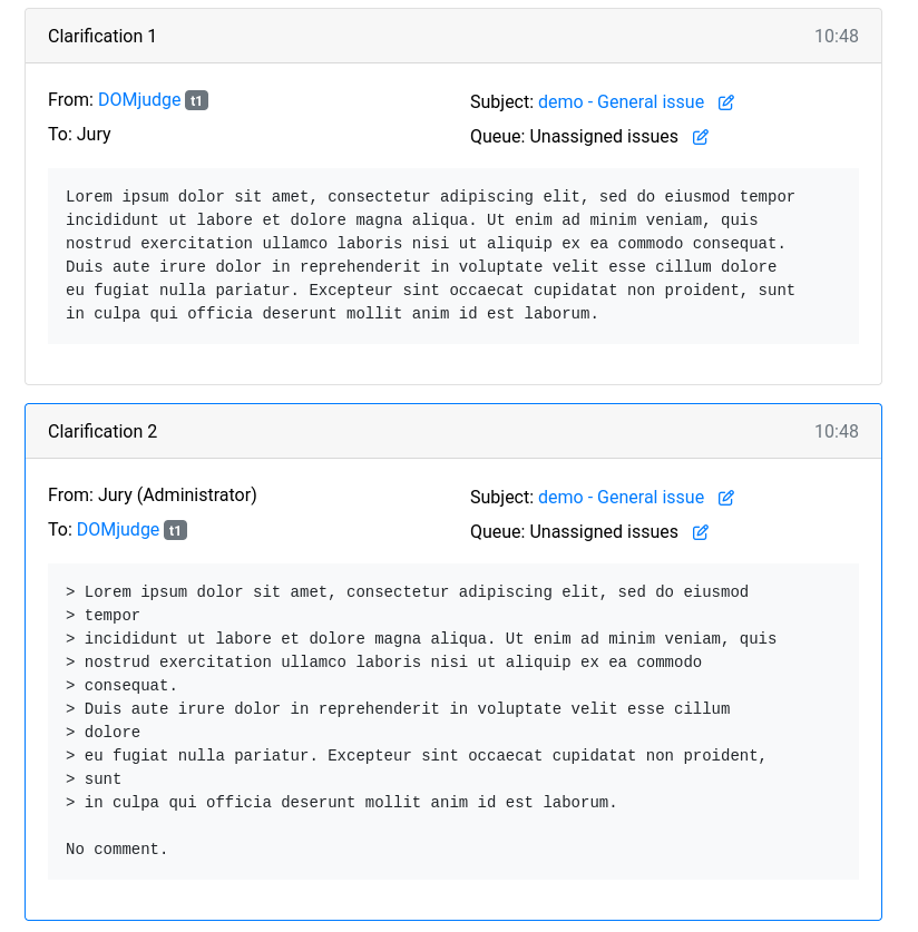 Clarification Reply Quoted Text Wrapping Is Ugly · Issue 1786 · Domjudge Domjudge · Github