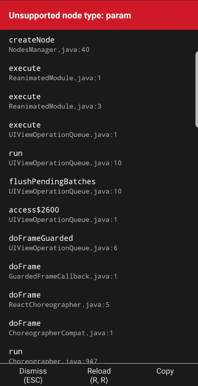 Unsupported node type : param · Issue #781 · software-mansion/react ...