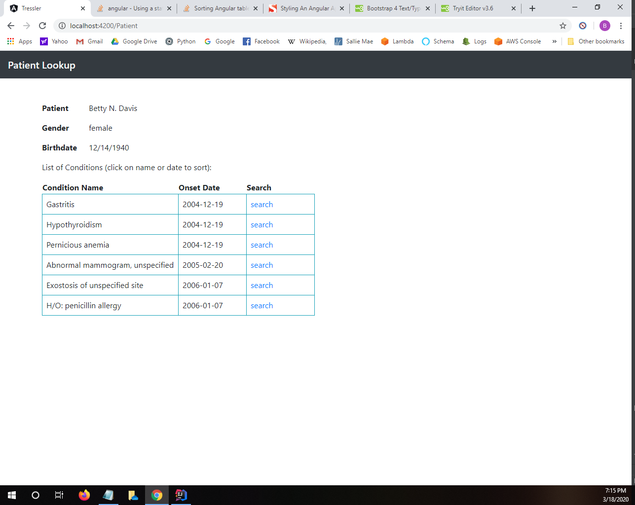 GitHub - stat74/Tressler: FHIR patient list and condition lookup