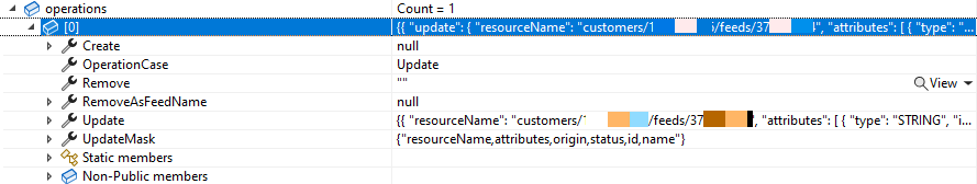 Create/Update Feed Fails with "Request contains an invalid argument" error · Issue #390 ...