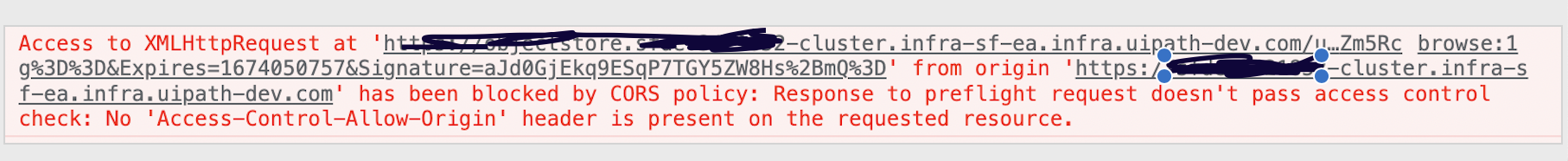 cors support: No 'Access-Control-Allow-Origin' header is present on the requested resource ...