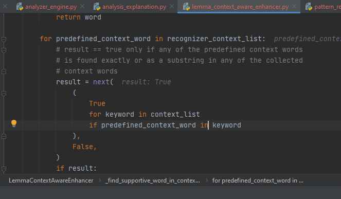 Context enhancement increasing context even if no context word is ...