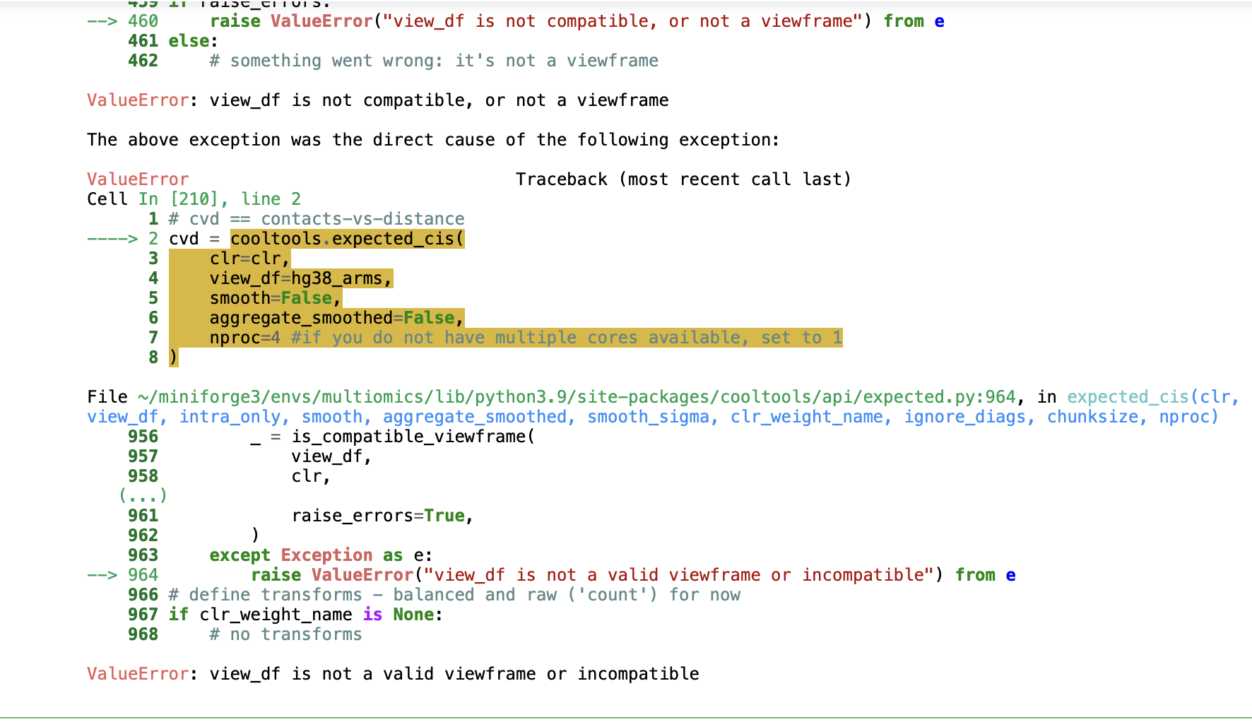 view_df is not a valid viewframe or incompatible · Issue #439 · open2c/cooltools · GitHub
