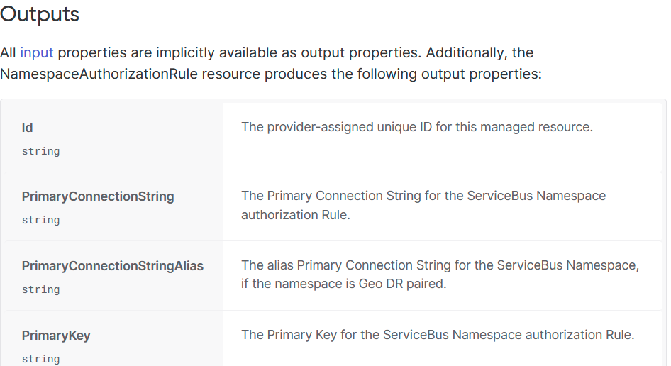 Primarykey Missing On Namespaceauthorizationrule · Issue 1954 · Pulumi