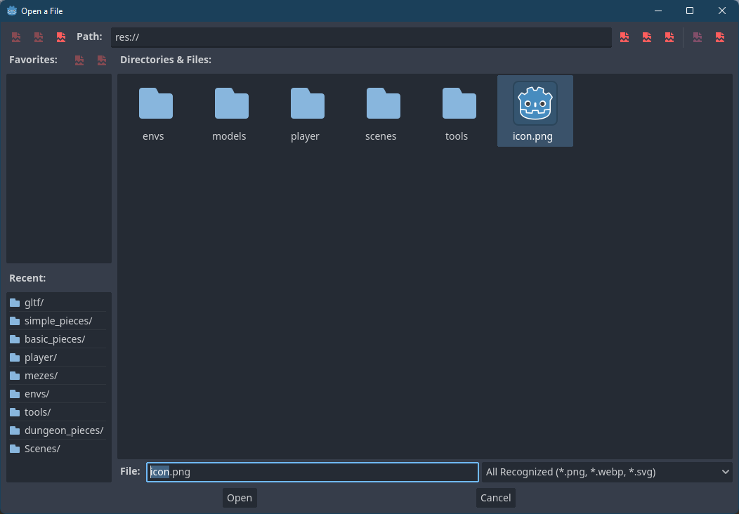 Missing icons in "Open a Directory" and "Open a File" dialogs · Issue #65097 · godotengine/godot ...