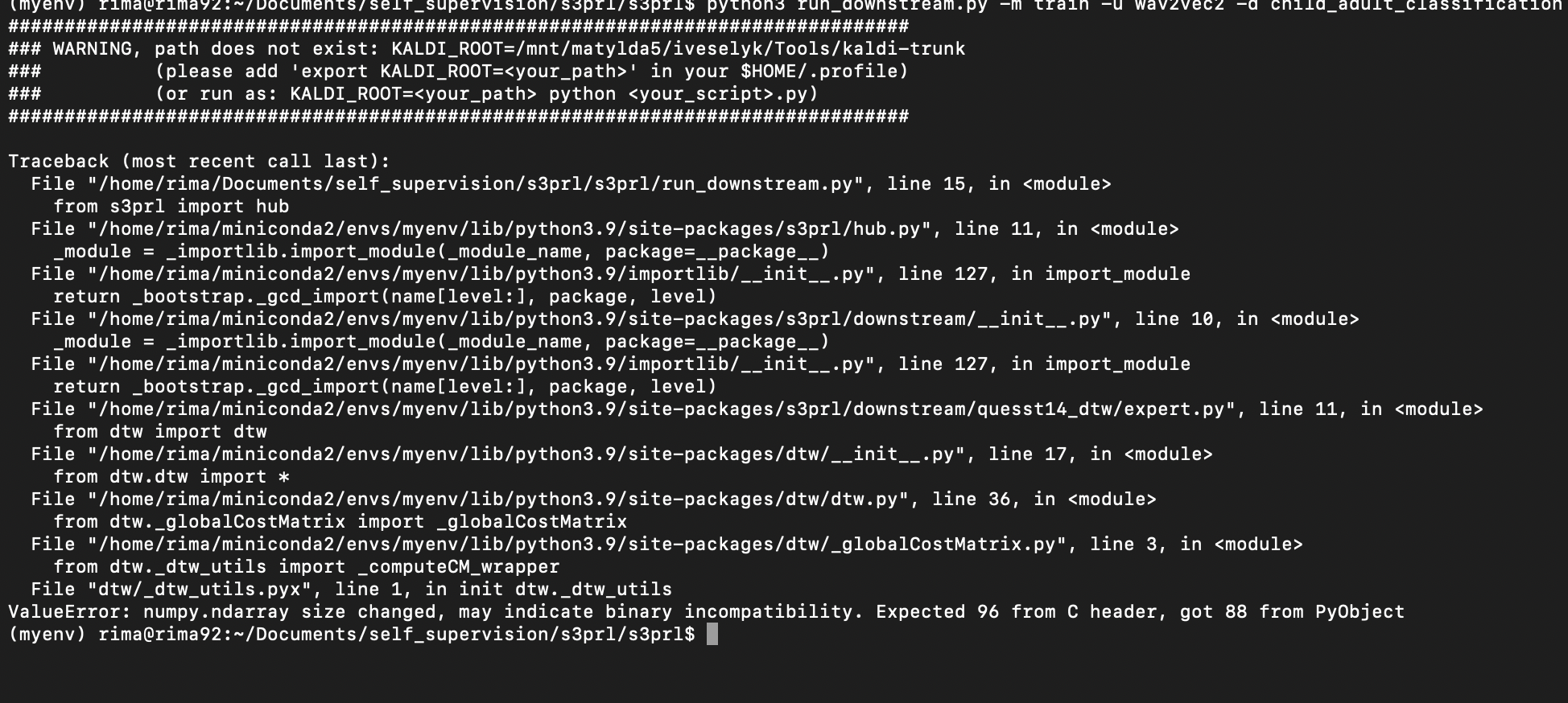 facing installation issue with importing hub from s3prl · Issue #294 · s3prl/s3prl · GitHub