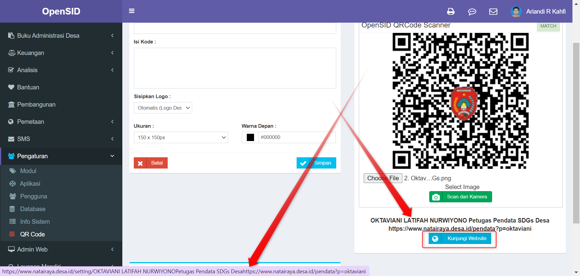 Link Hasil Scan QR Code tidak berfungsi. [BUG] · Issue #4171 · OpenSID ...