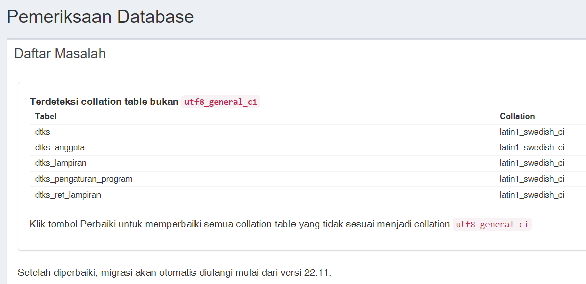 Bug/error: Update 22.11-premium-rev03 Migrasi Mengenai Collaction · Issue #6049 · OpenSID ...