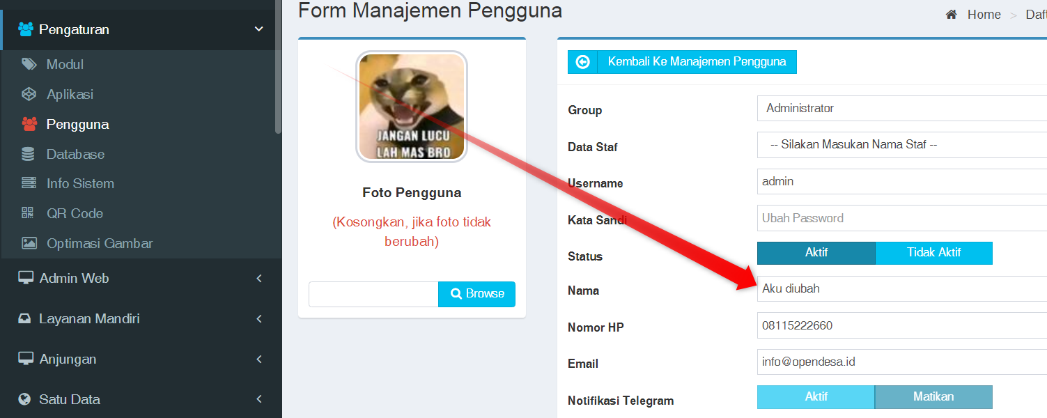 Bug/error: Nama User pada Arsip Layanan Surat Tidak Terkunci · Issue #6659 · OpenSID/OpenSID ...