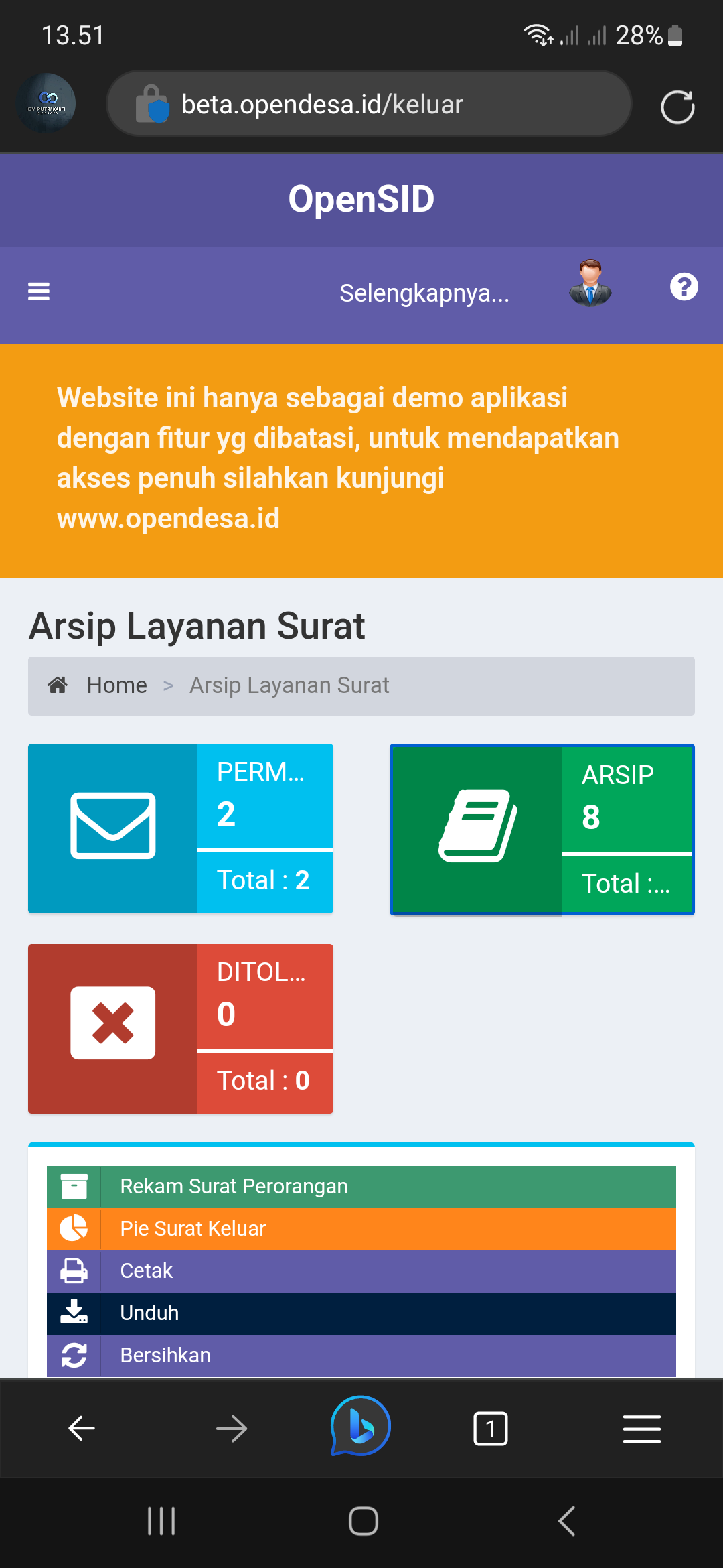 Bug/error: Tampilan arsip surat belum rapi · Issue #6693 · OpenSID/OpenSID · GitHub