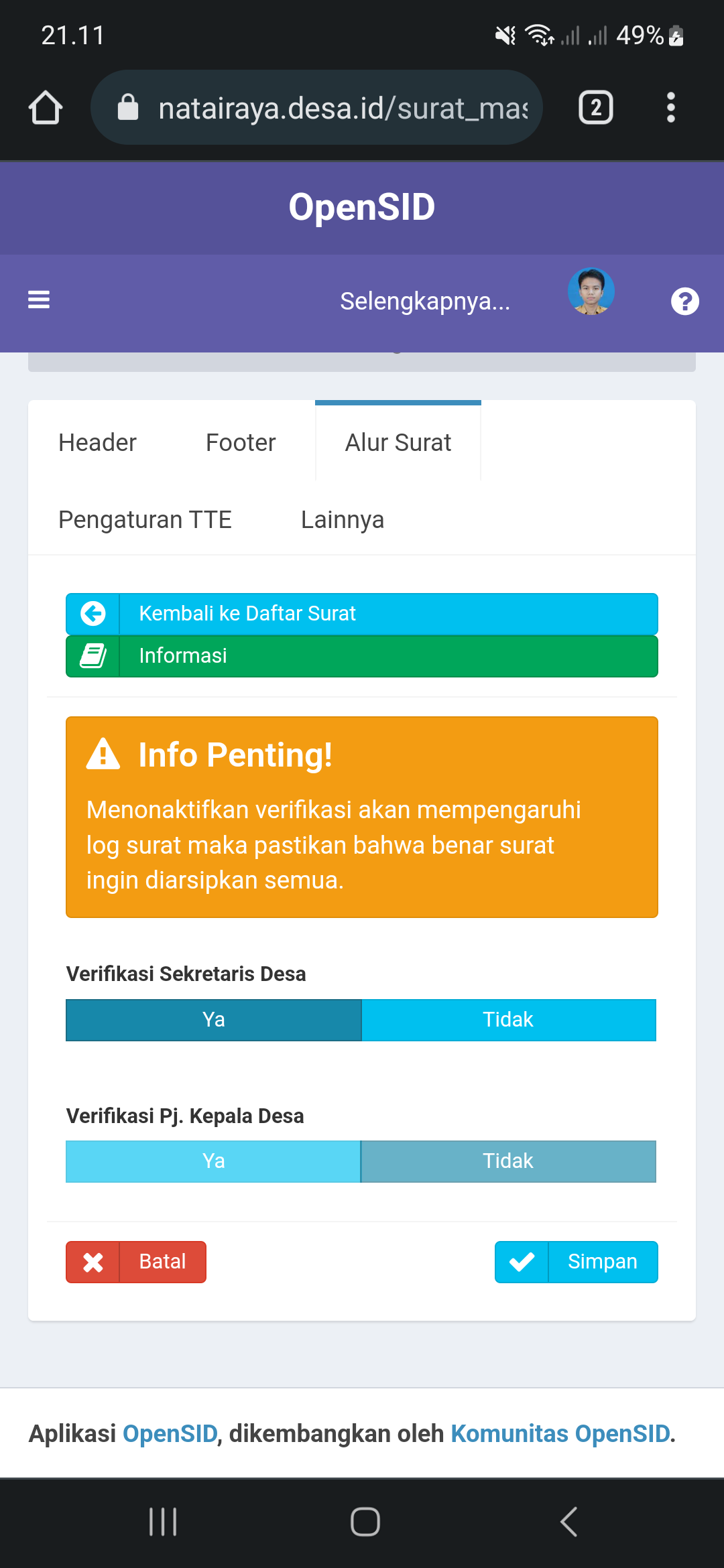 Pilihan Penadatanganan Surat TinyMCE/TTE untuk Kepala Desa/Sekretaris Desa · Issue #6786 ...