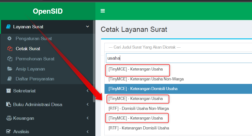 Sediakan Informasi Keterangan Surat System atau Surat Desa ketika Cetak Surat · Issue #6935 ...