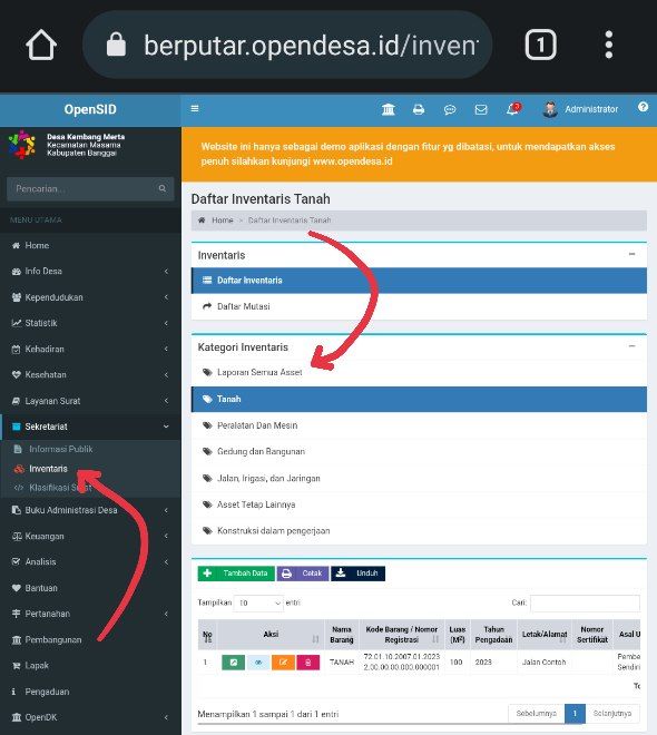 Bug/error: Halaman Laporan Aset yang Dihapus Berantakan · Issue #6995 · OpenSID/OpenSID · GitHub