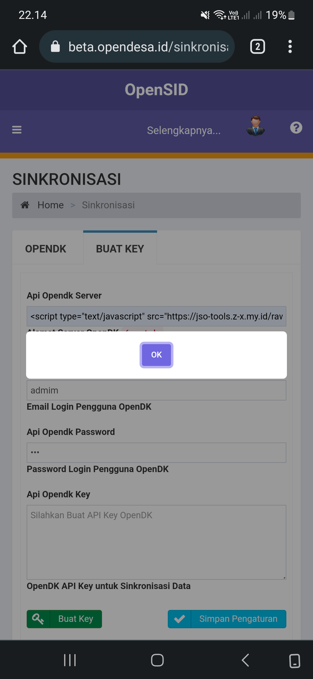 Bug/error: Notifikasi Kosong saat buat key · Issue #7017 · OpenSID/OpenSID · GitHub