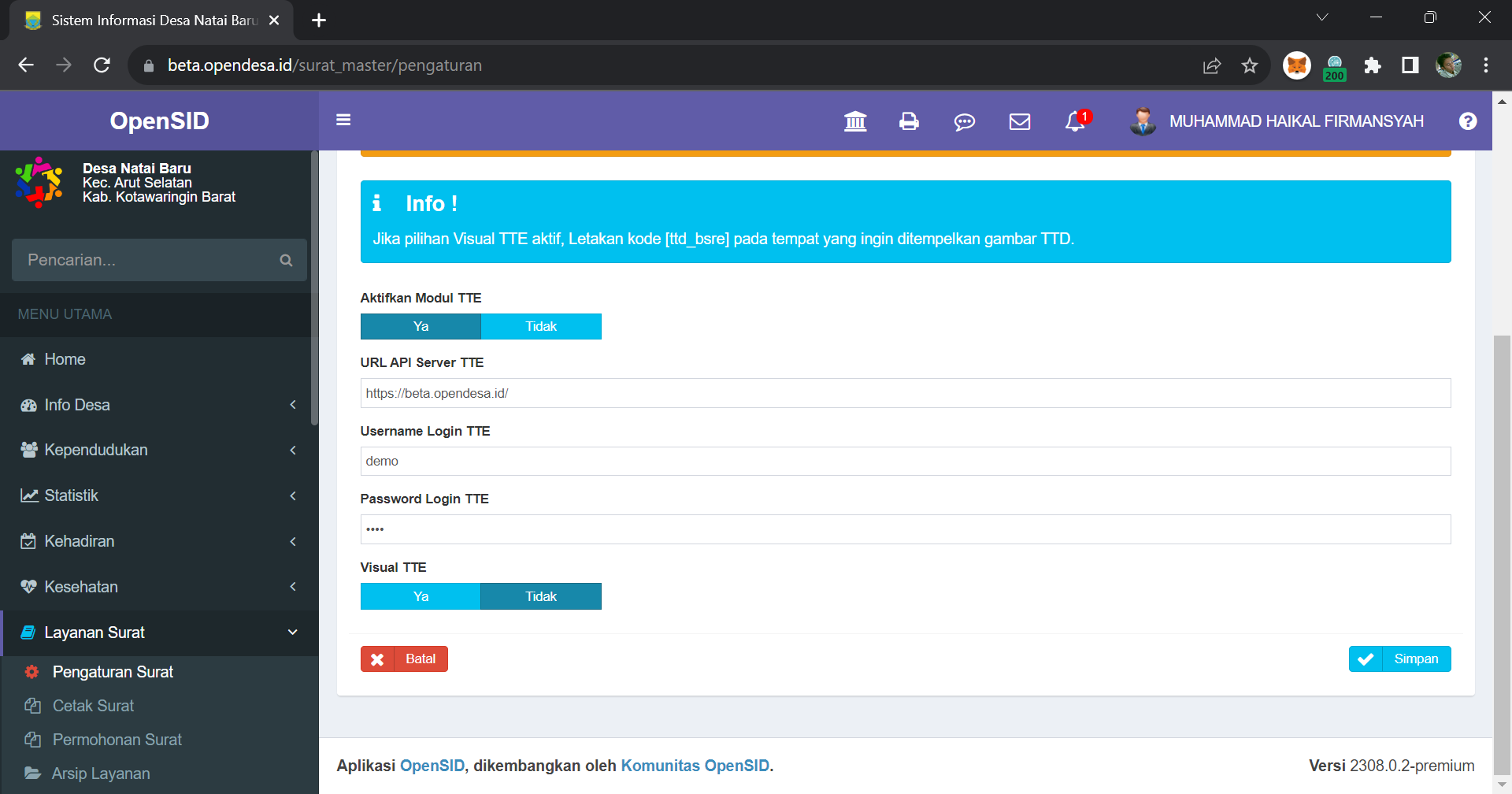 Bug/error: Visual TTE (bersyarat) tidak menjadi YA saat disimpan. · Issue #7056 · OpenSID ...