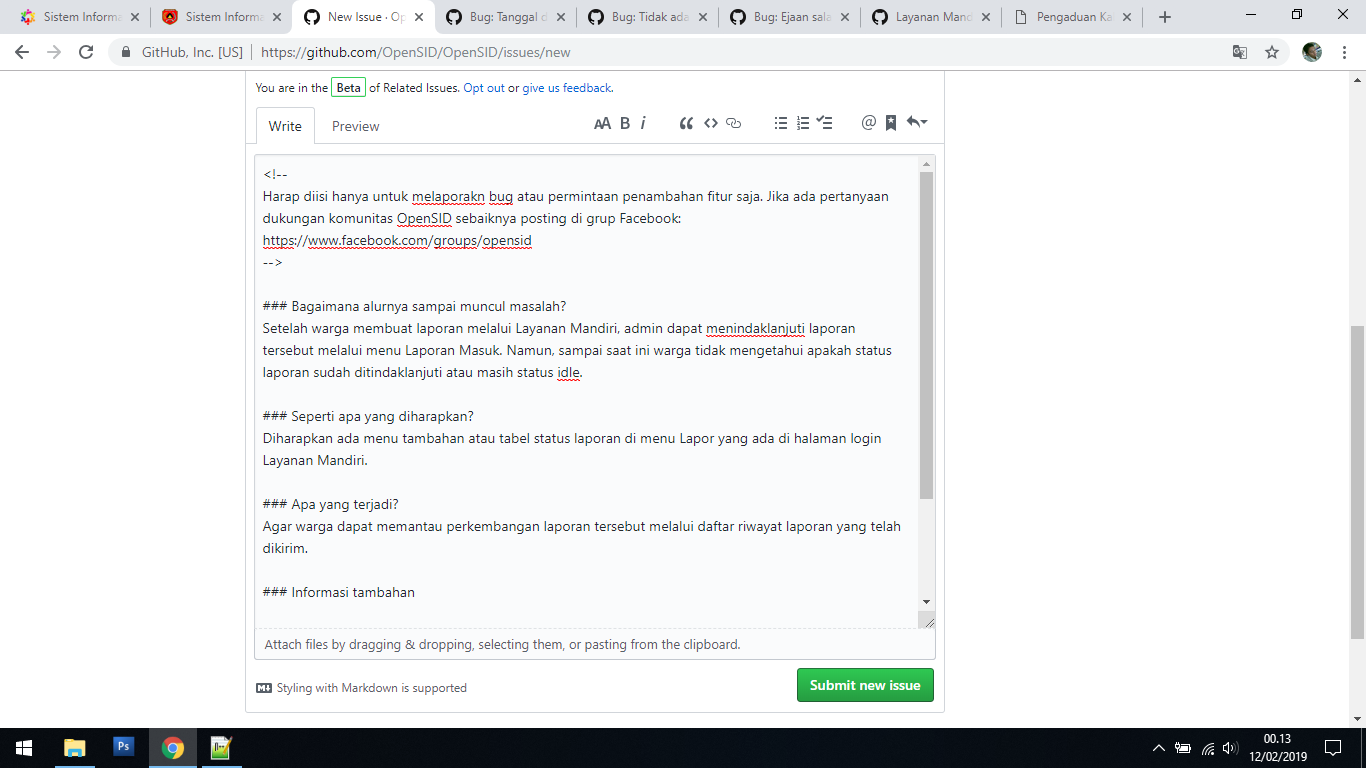 Layanan Lapor/Keluhan/Pengaduan bagi warga/umum · Issue #512 · OpenSID/OpenSID · GitHub