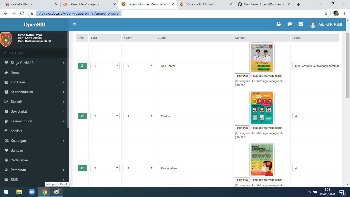 Sumber Image pada Widget Sinergi Program Tidak Terbaca · Issue #2992 · OpenSID/OpenSID · GitHub