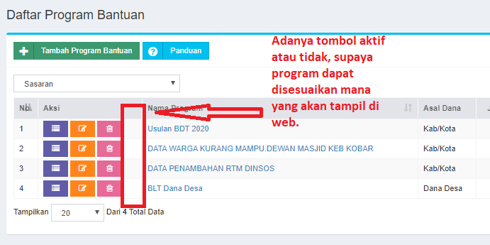 Fitur Onoff Di Daftar Program Bantuan · Issue 3099 · Opensidopensid · Github 