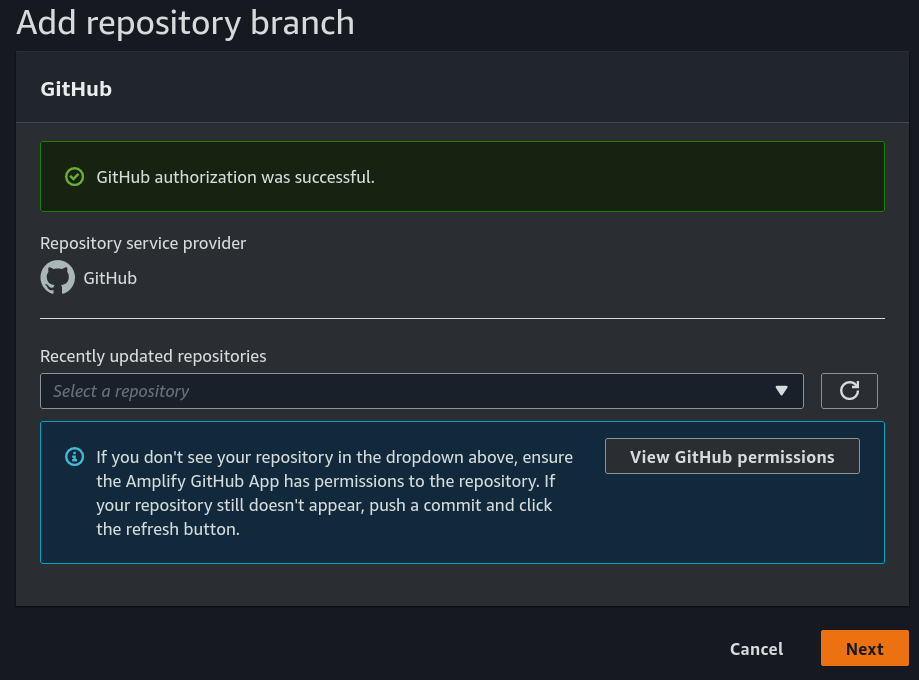 I can't "Connect branch" · Issue #2731 · aws-amplify/amplify-hosting ...