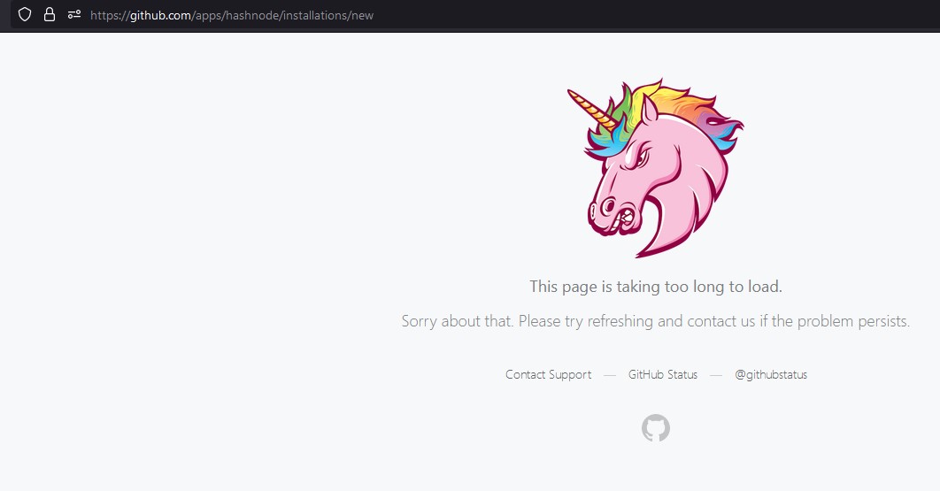 Timeout when attempting to install Hashnode app on repo · community · Discussion #38639 · GitHub