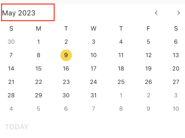 Sfdaterangepicker How To Show The Arrow Down Icon After The Year Month String · Issue 775