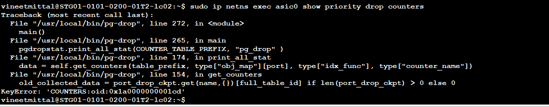 [Chassis] show priority-group drop counters not working · Issue #16924 · sonic-net/sonic ...
